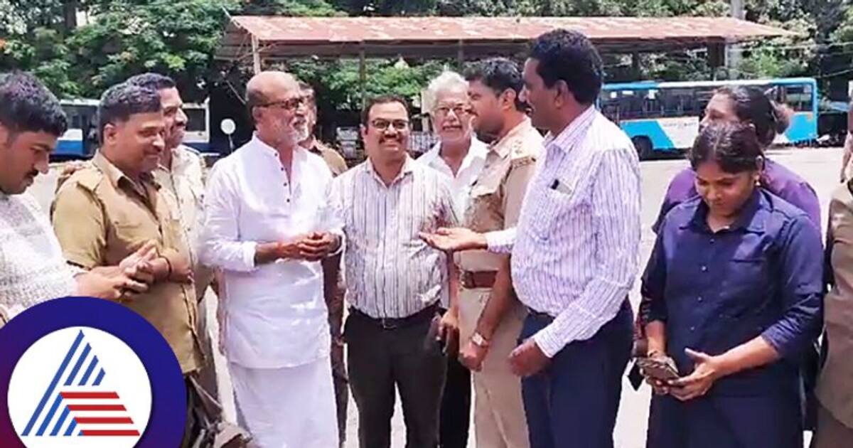 Superstar Rajnikanth visits Bengaluru BMTC depot in Jayanagar and ...