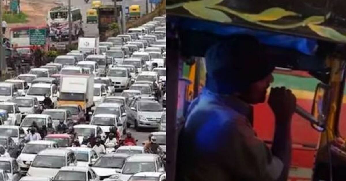 Mumbai Trafficನಲ್ಲಿ ಸಿಲುಕಿದವರಿಗೆ Music concert ನೀಡಿದ Mumbai auto driver ...