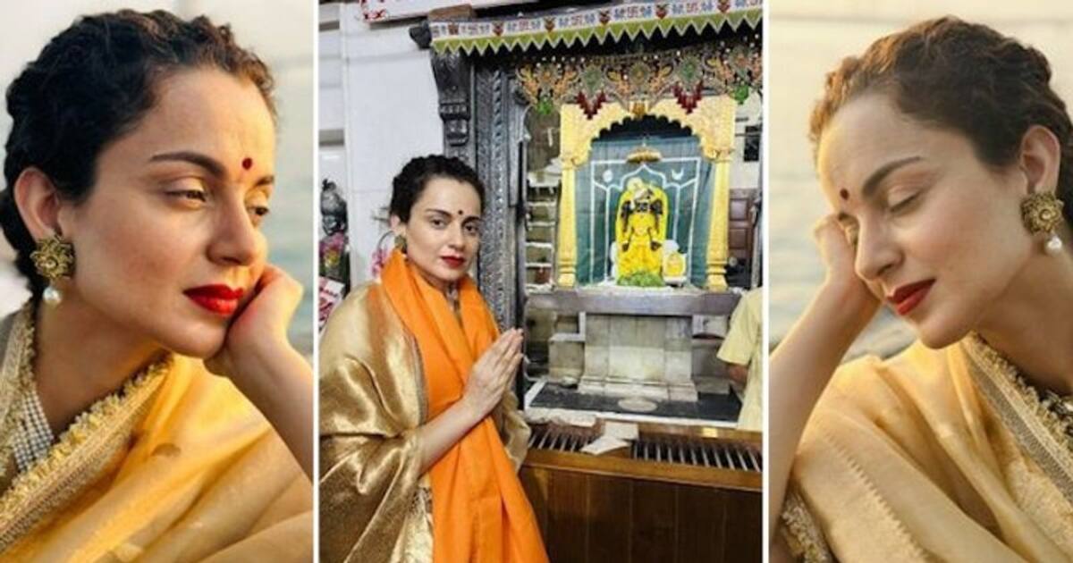 Tejas star Kangana Ranaut gets trolled as she visits Dwarkadhish temple ...