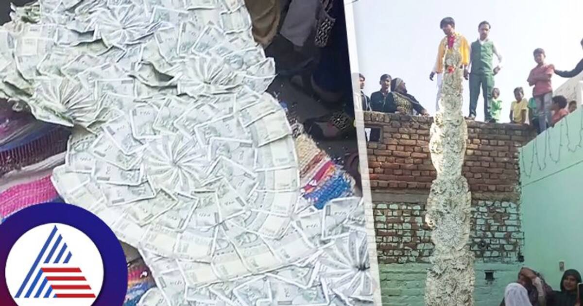 Viral Video of Currency Wedding Garland: ಮದ್ವೇಲಿ ವರನಿಗೆ ನೋಟುಗಳದ್ದೇ ಹಾರ ...