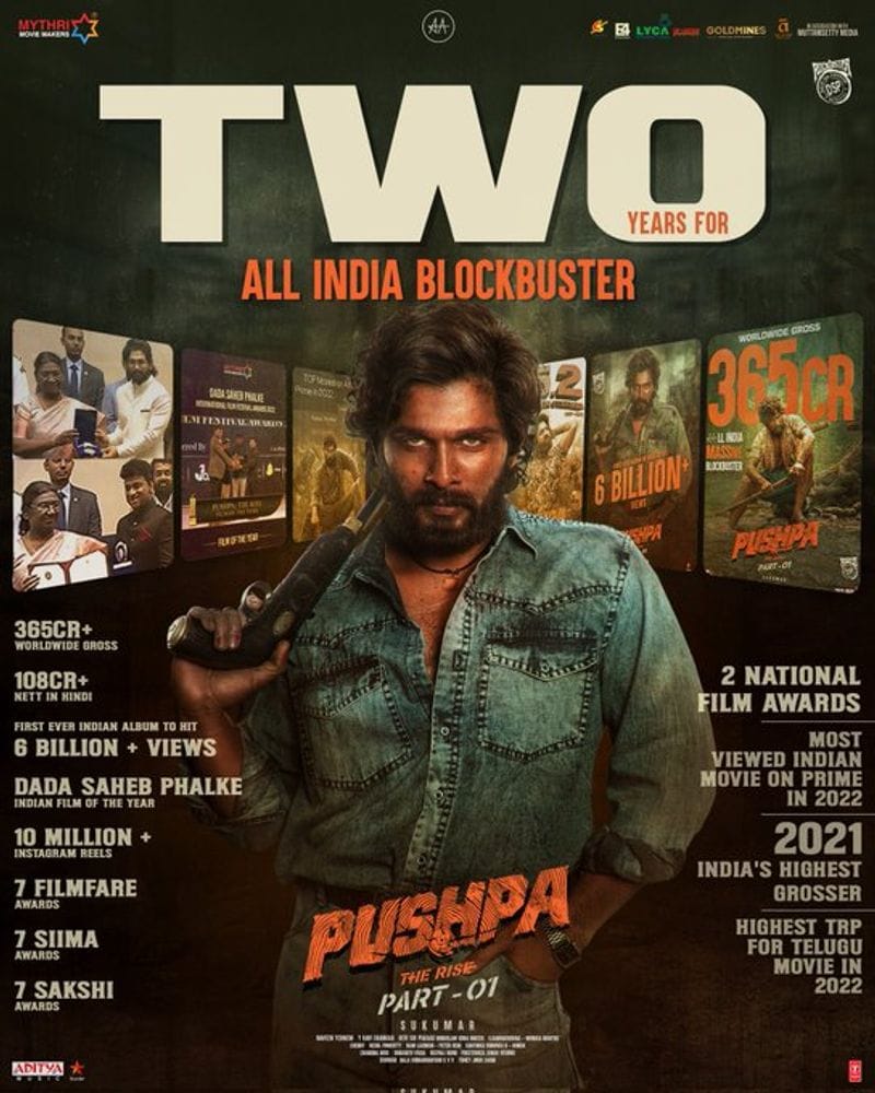 Two Years for All india Blockbuster Pushpa Ther Rise Part 01