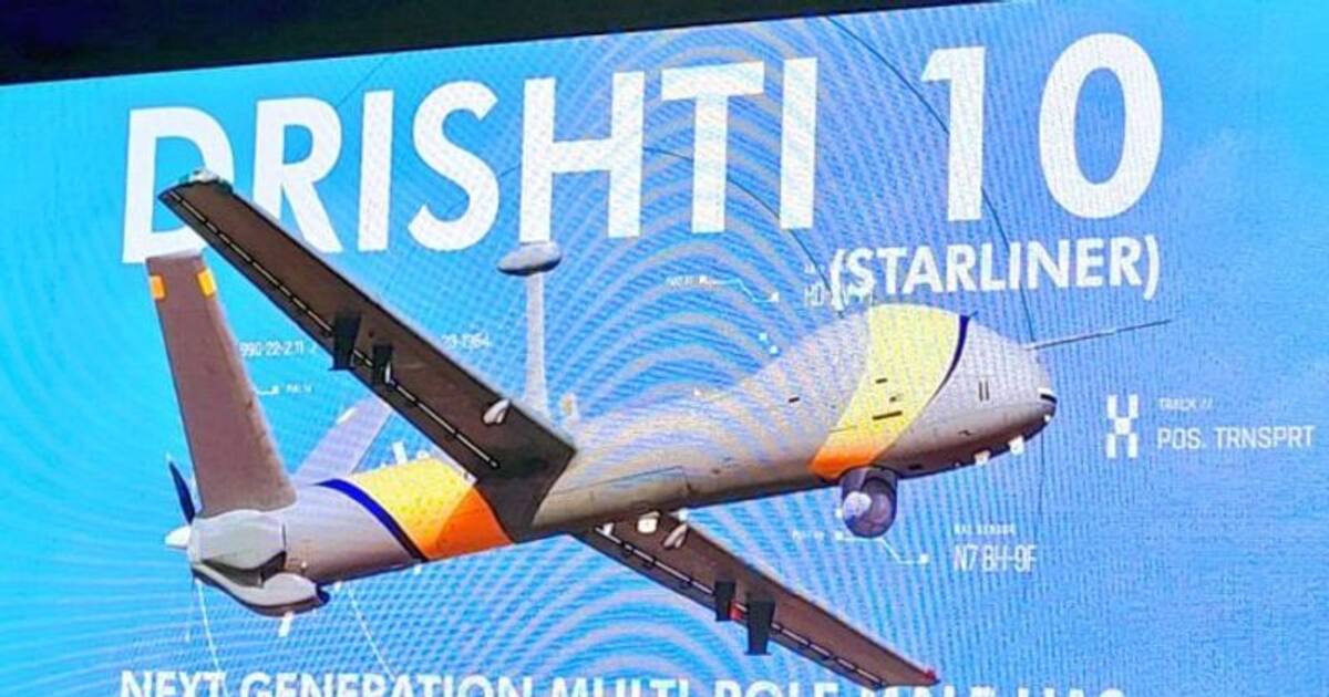 Adani group hands over Drishti 10 Starliner UAV to Indian Navy