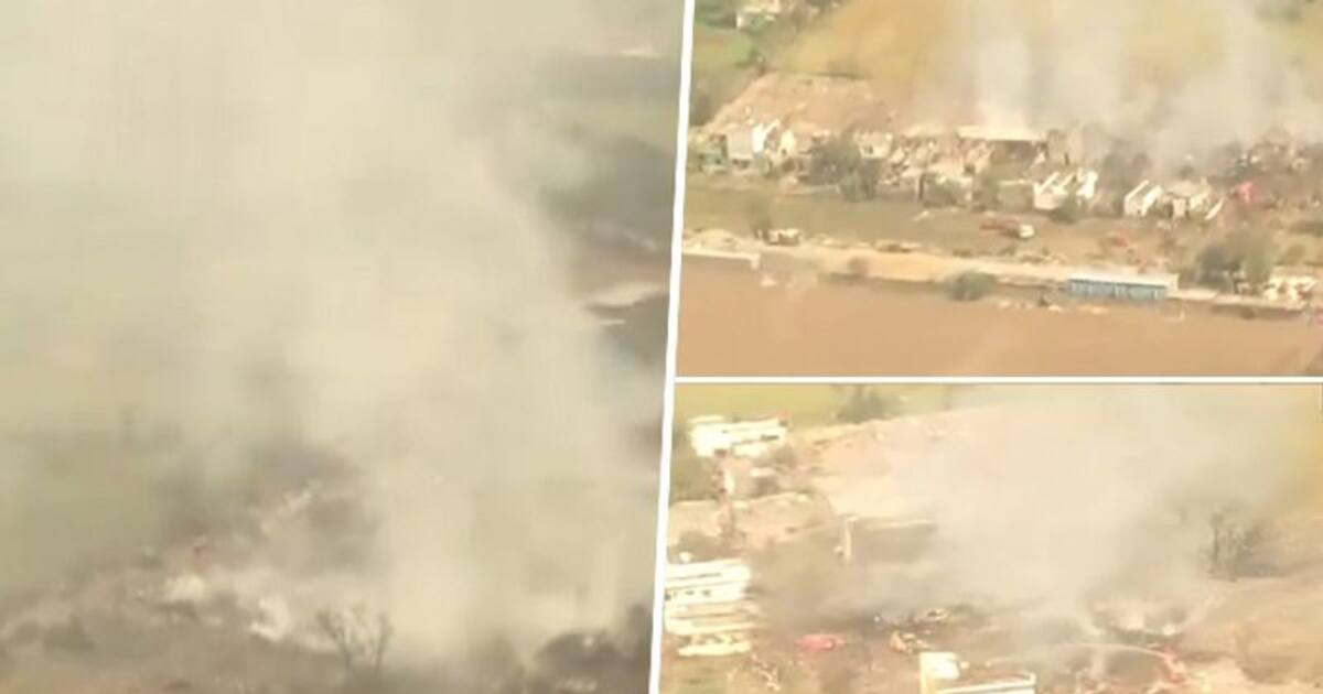 Harda firecracker factory explosion: Aerial footage of blast that ...