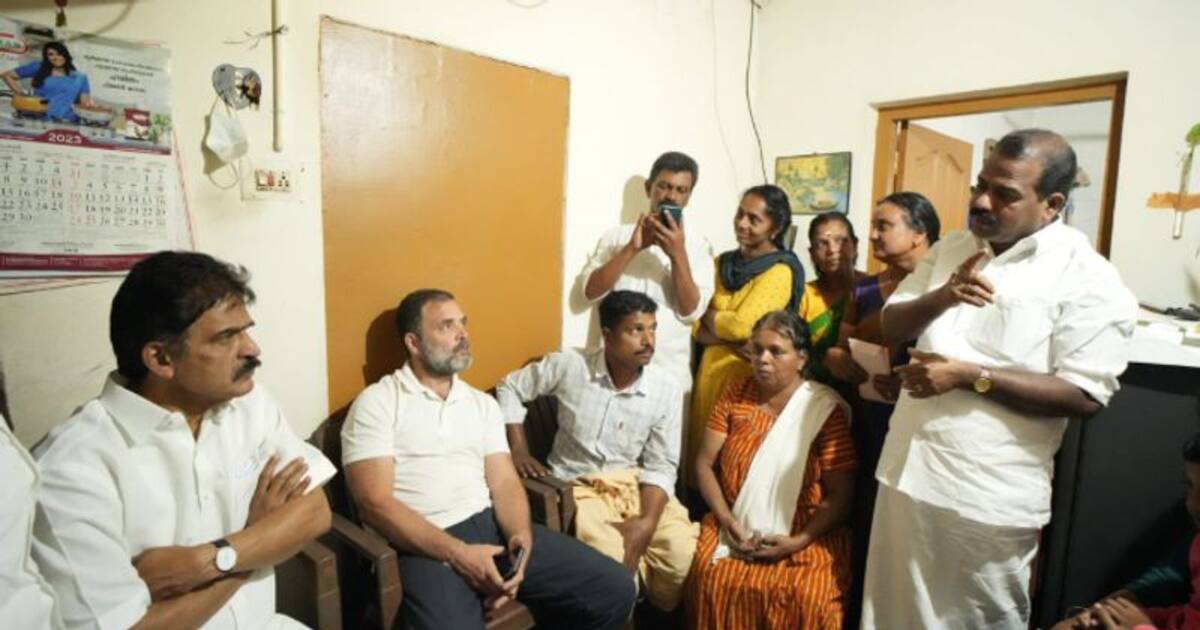 Kerala Rahul Gandhi Visits Families Of Elephant Attack Victims In Wayanad