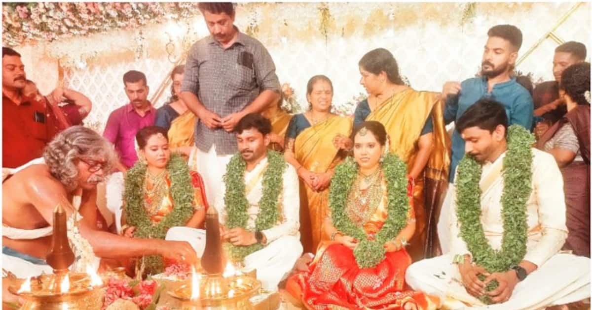 kerala 4 twins rare marriage പ്രേമ, പ്രിയ, നിധീഷ്, നിവേദ്; അവ ...