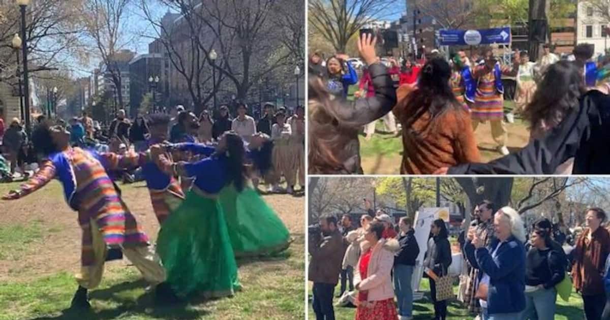 Colours of Holi in Washington DC's Dupont Circle (WATCH)