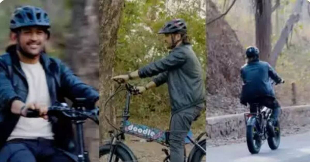 IPL 2024: CSK legend Dhoni spotted riding 'Made-in-India' electric ...
