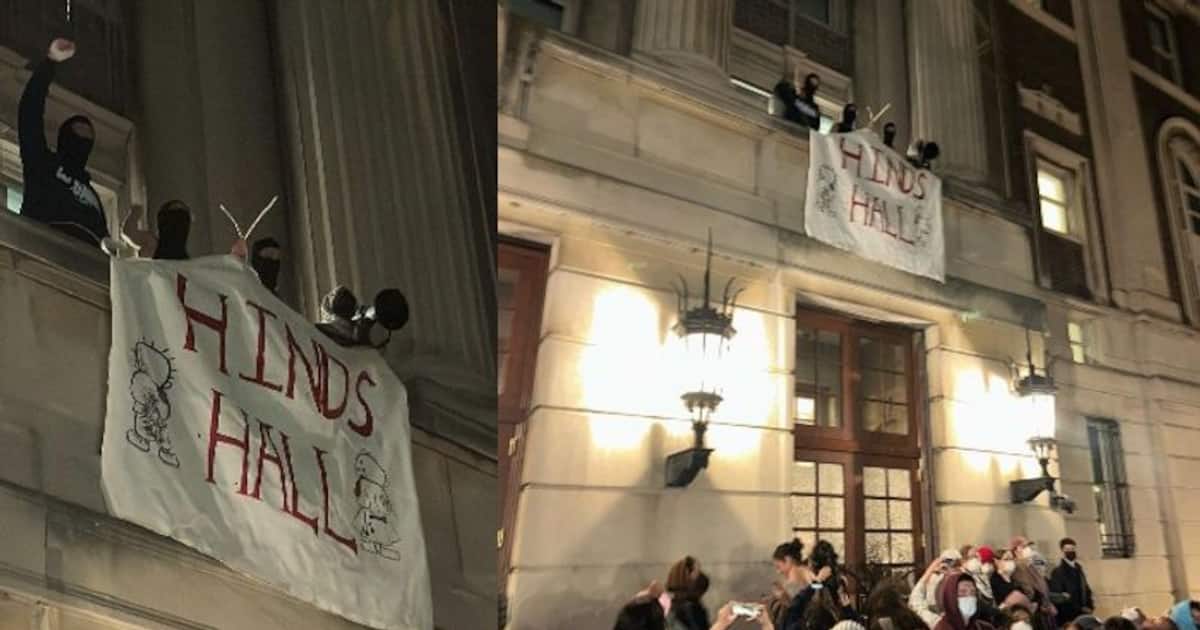 Columbia University chaos: Protesters rename Hamilton Hall to 'Hind ...