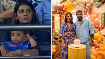 Jasprit Bumrah and Sanjana Ganesan's son, Angad makes adorable debut at Mumbai Indians' IPL game