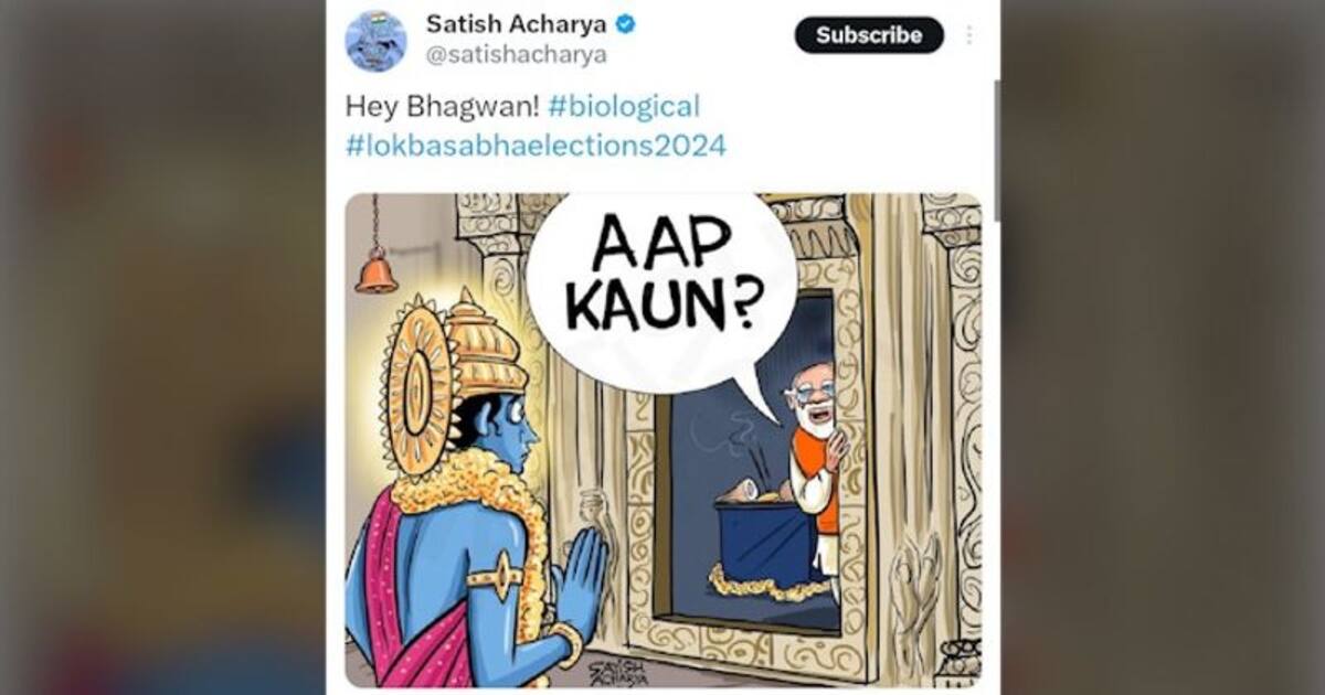 Satish Acharya's caricature 'insulting' Lord Ram, PM Modi sparks ...