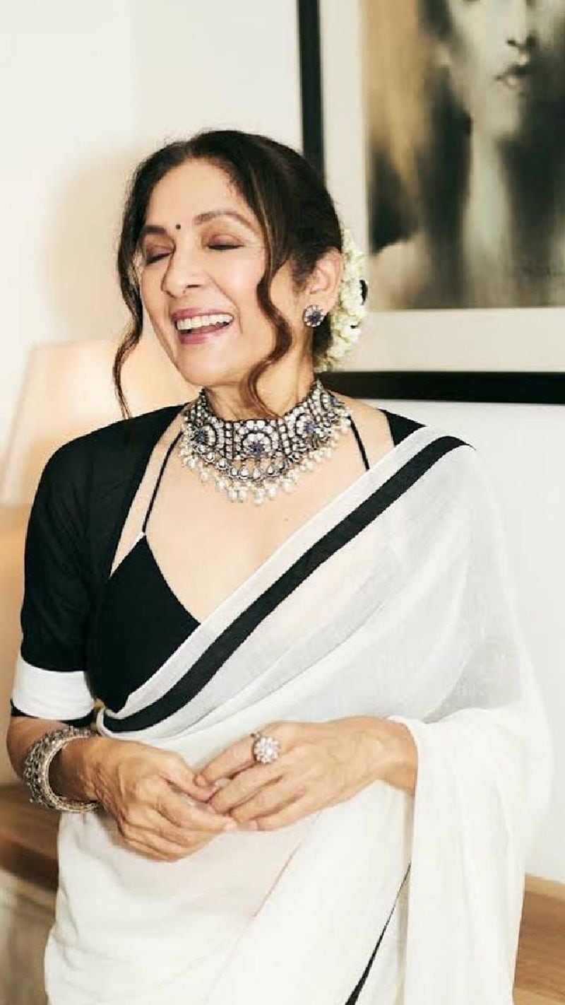 Neena Gupta's Stylish Saree Inspirations for a Glamorous 50s Glow