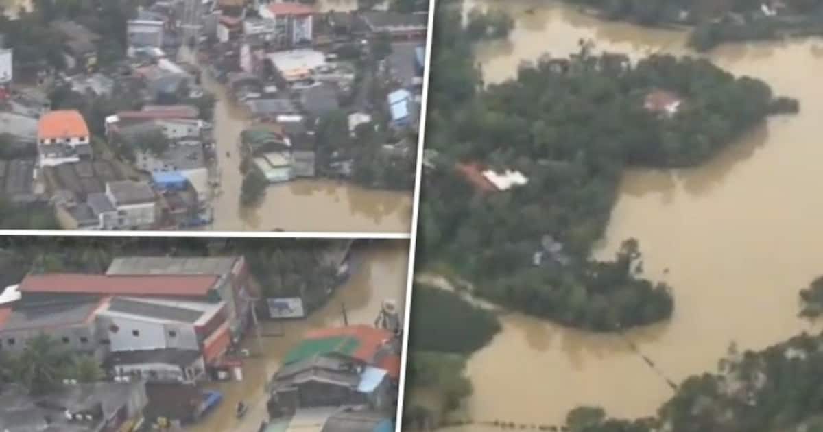 Sri Lanka floods: Dramatic drone footages show severe waterlogging ...