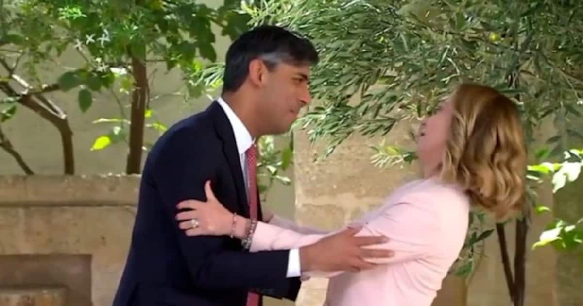 G7 Summit 2024: UK PM Rishi Sunak's hug with Italy's Giorgia Meloni sparks viral moment (WATCH)