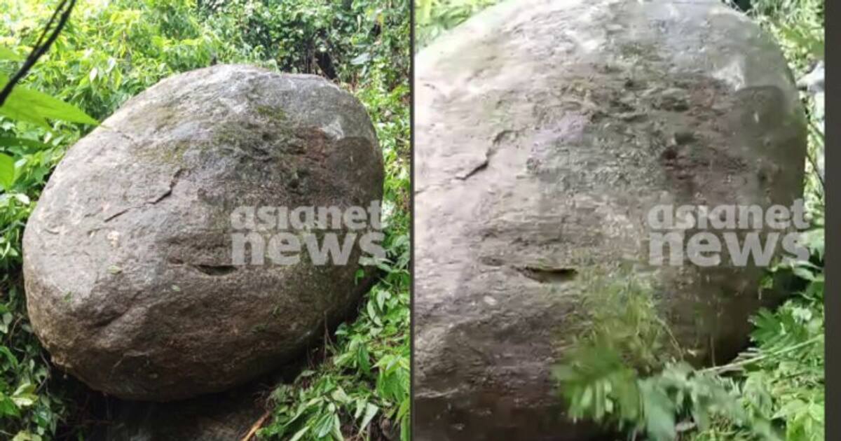 heavy rain A huge rock fell with a loud crash near the houses in kozhikode, suspected Mudflow ...