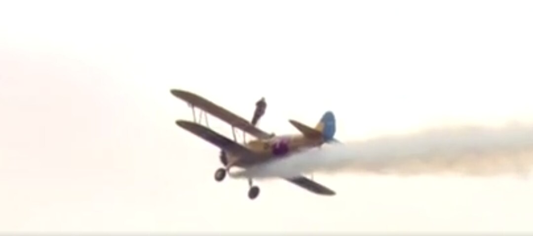 88-year-old woman tied to wings of flying plane, calls it 'lovely'