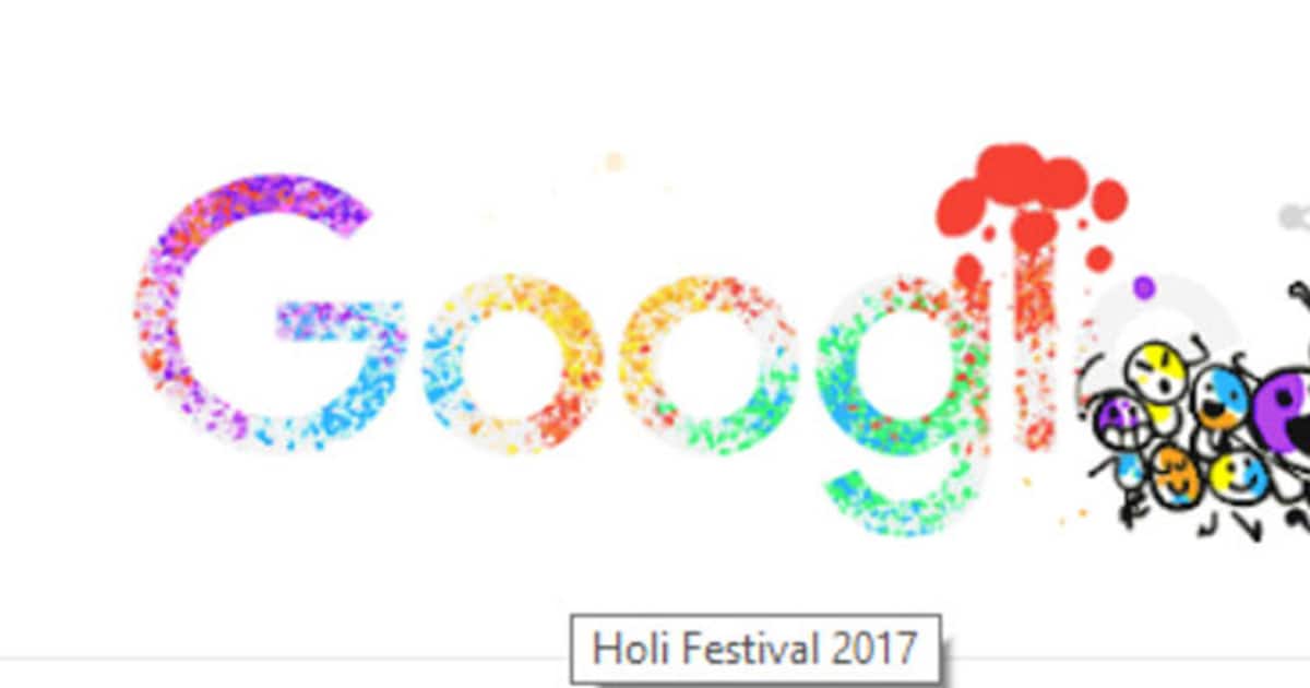 Google celebrates Holi with a colourful doodle